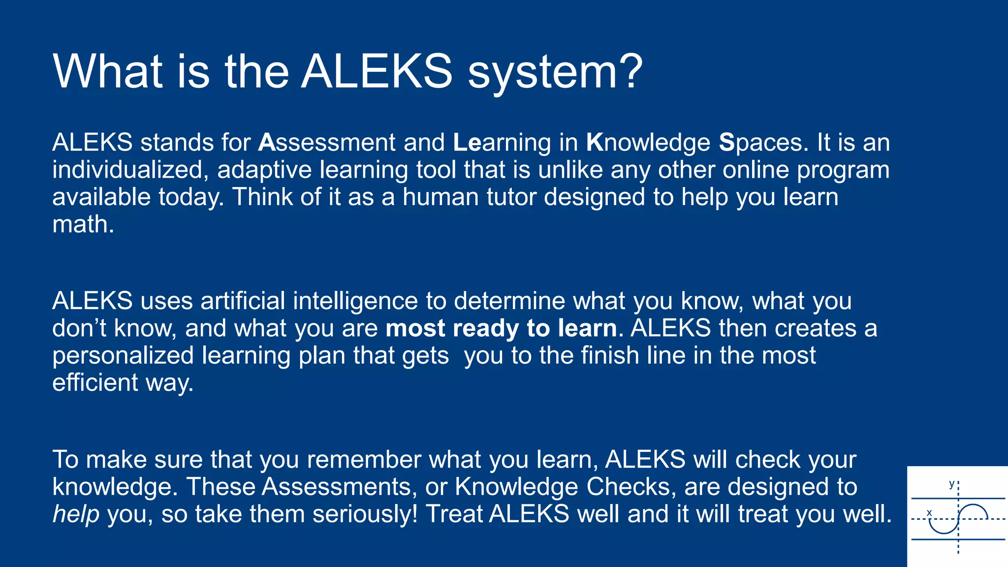 Aleks student orientation | PPTX