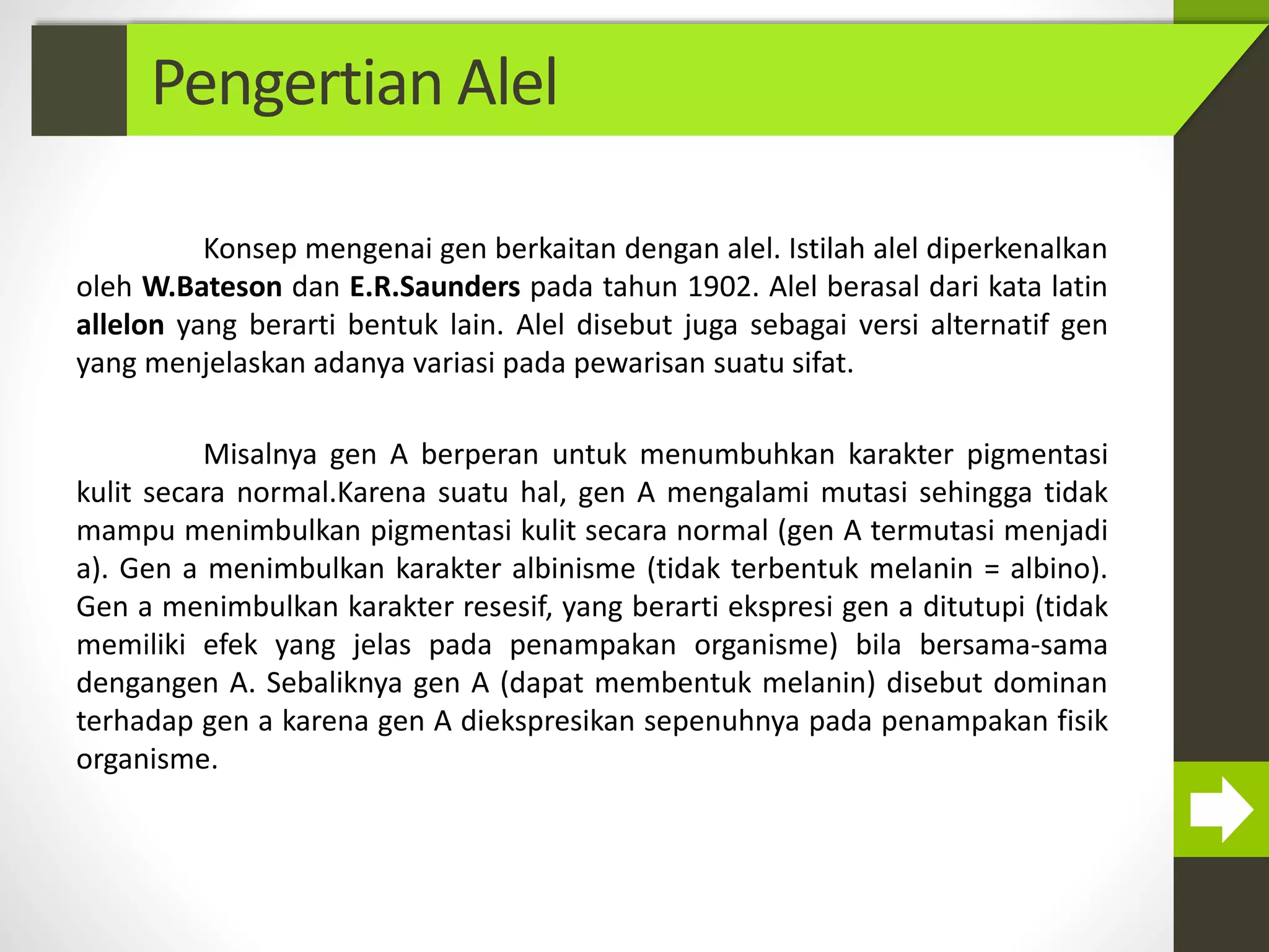 Alel - Biologi | PPTX