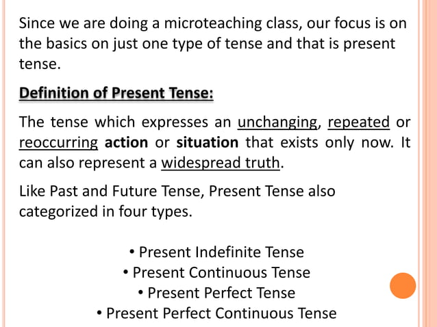 Present Tense | PPTX