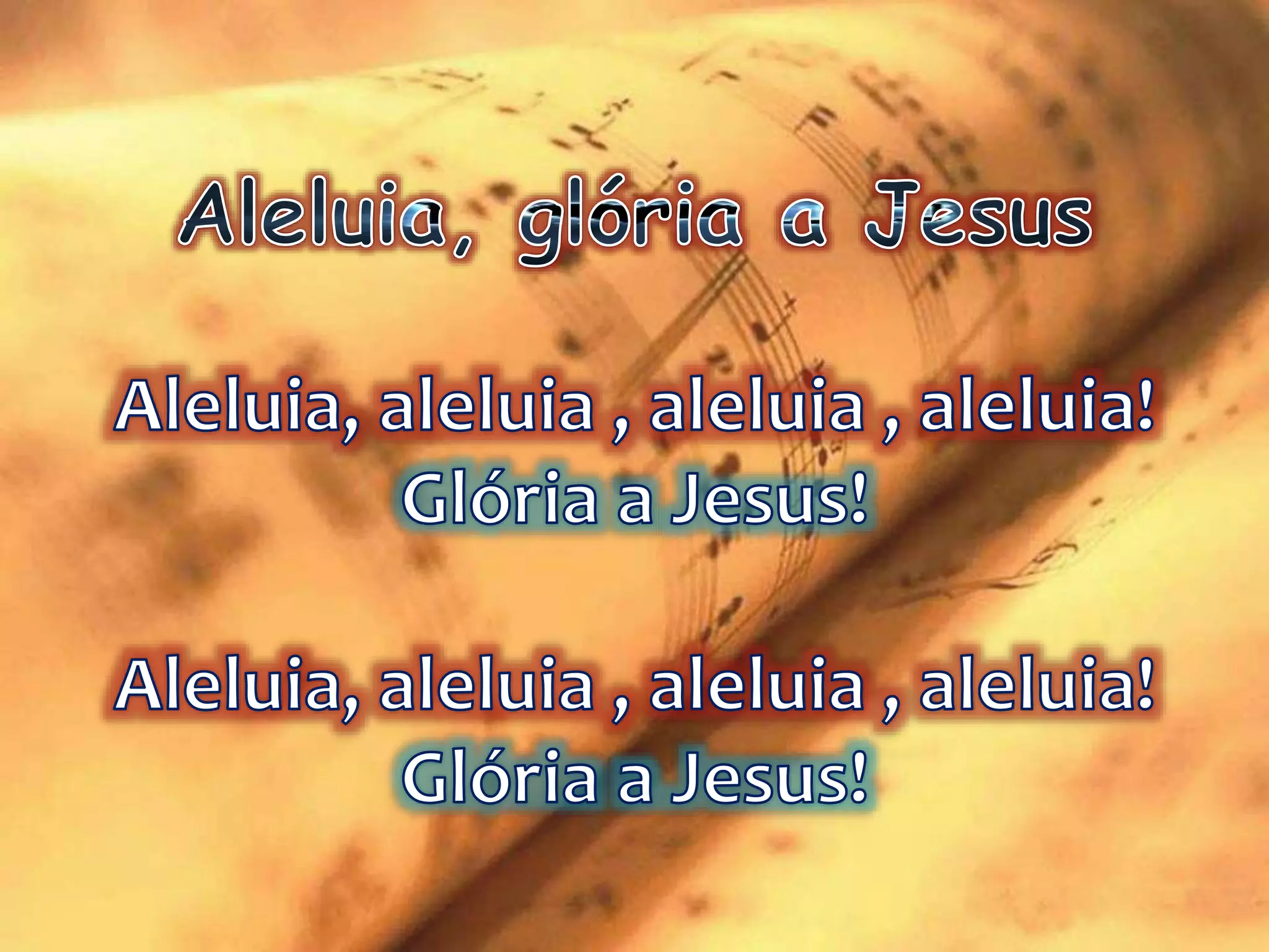 Aleluia, gloria Jesus | PPTX