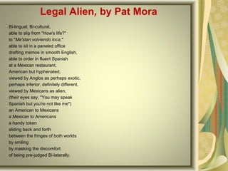 Workshop on Pat Mora | PPT