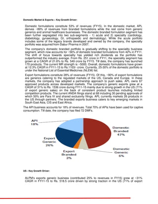 Alembic pharma multibagger-jan-2016 | PDF | Pharmaceutical Industry ...