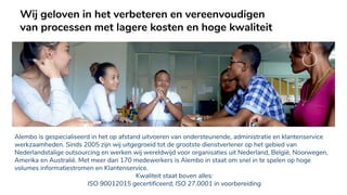 Alembo data en order entry diensten 2019 | PPT