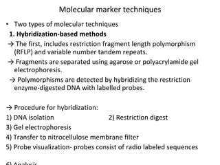 markers in plant breeding. | PPT