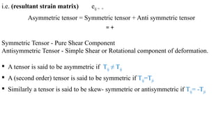 Role of Tensor Matrix in the Deformation. | PPT