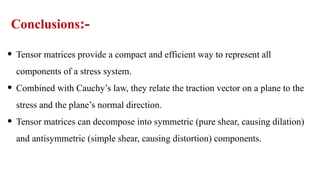Role of Tensor Matrix in the Deformation. | PPT