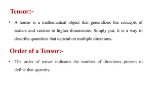Role of Tensor Matrix in the Deformation. | PPT