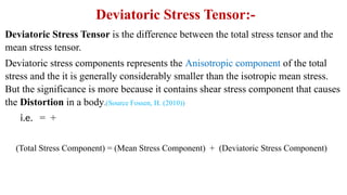 Role of Tensor Matrix in the Deformation. | PPT