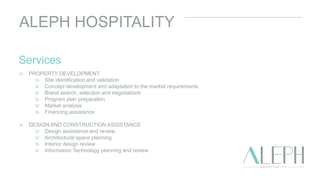 ALEPH HOSPITALITY - BUSINESS PLAN - 2021-02 v2.pptx | Human Resources ...
