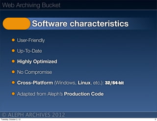 Aleph Archives iipc presentation | PDF | Computing | Technology & Computing