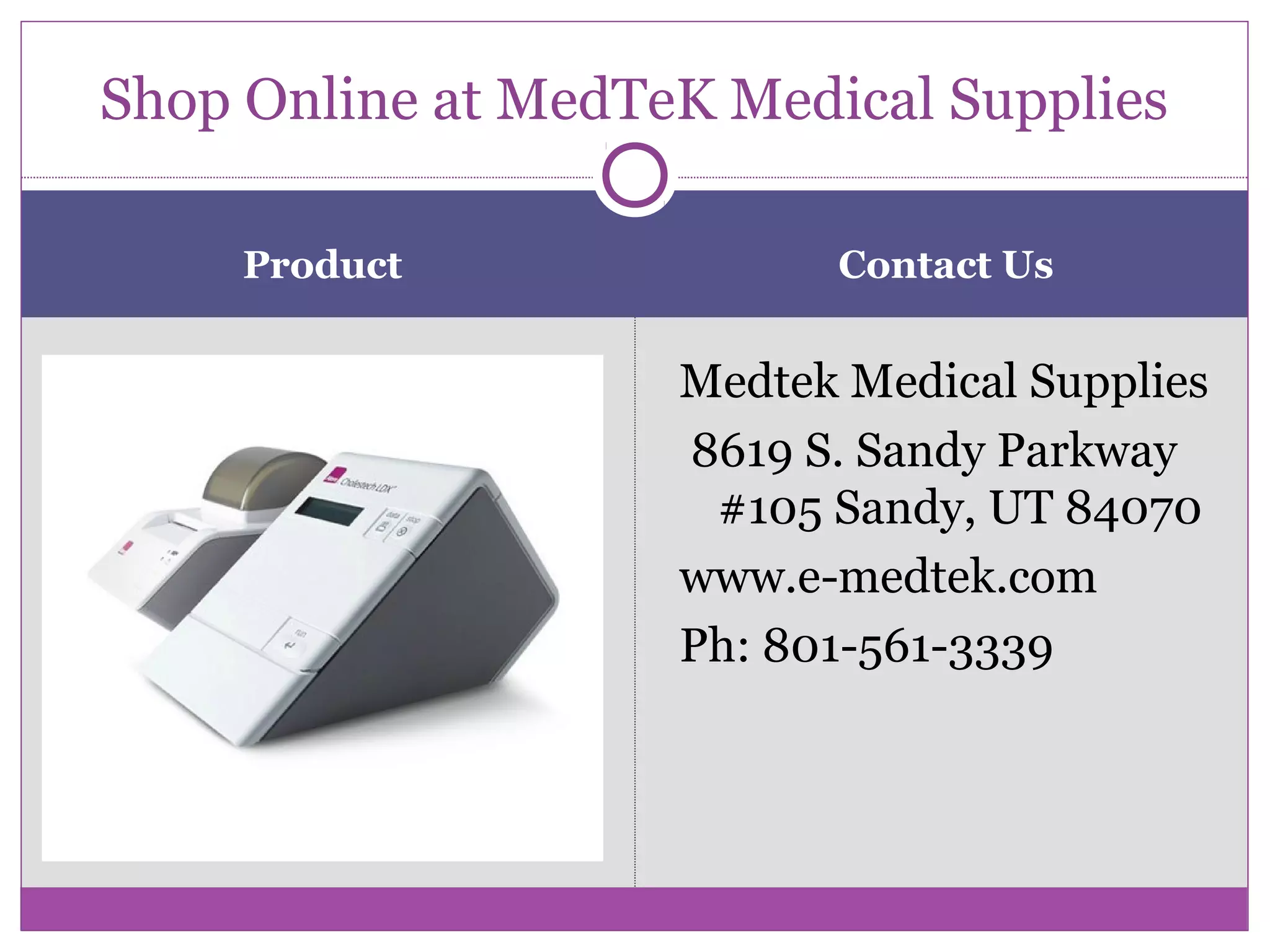 Alere cholestech ldx system - MedTek | PPT
