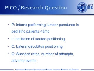 New ALERT - Improving Neonatal LP success rates through Positioning | PPT
