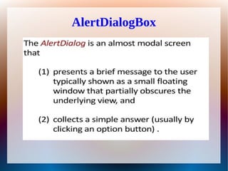 Alertdialog in android | PDF