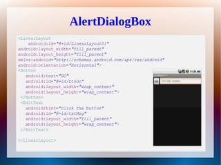 Alertdialog in android | PDF
