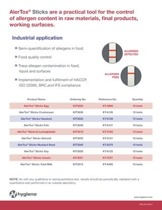 Aler tox sticks | PDF