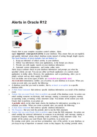 Alerts in r12 | PDF