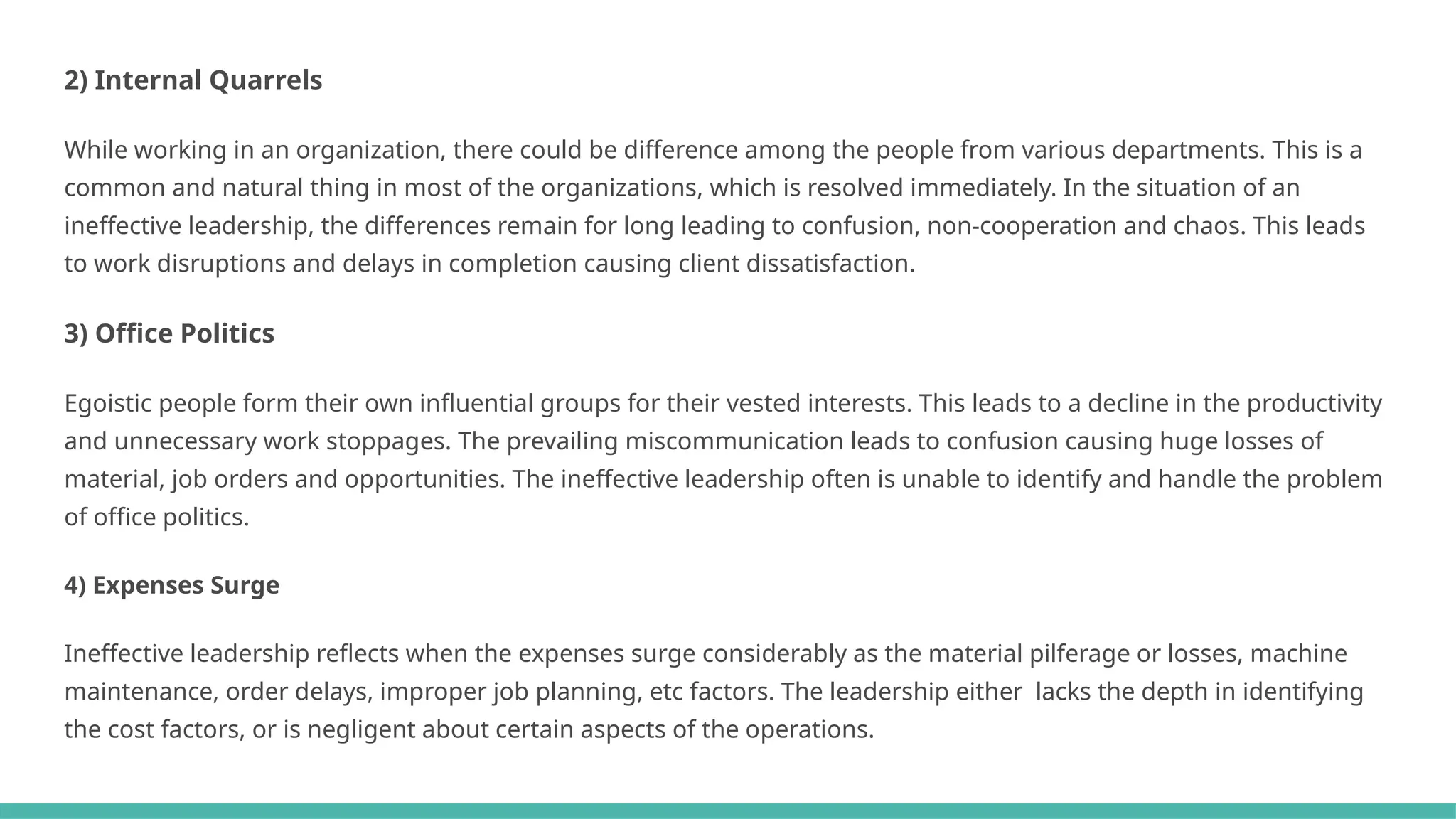 Alert! Top warning signs of ineffective leadership in the workplace | PPTX