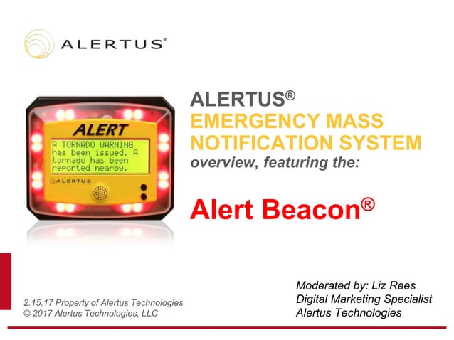 Alertus Webinar Alert Beacon | PPT