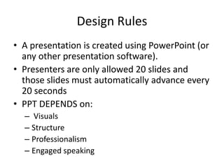 Ales204 Lecture 9 :: Public Speaking & Pecha Kucha | PPTX