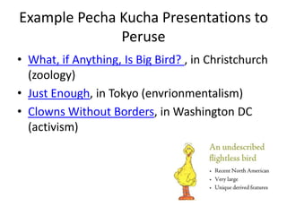 Ales204 Lecture 9 :: Public Speaking & Pecha Kucha | PPTX