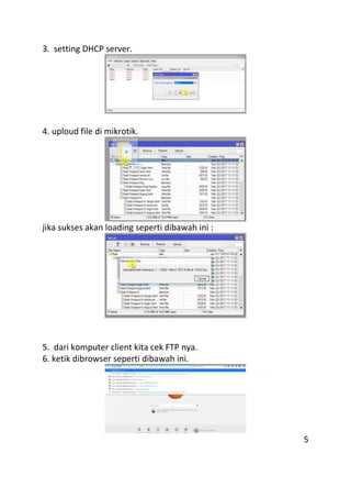 laporan praktikum menggunakan mikrotik | PDF