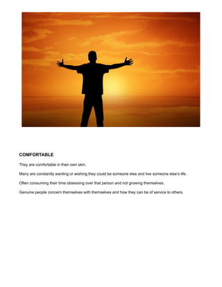 Nine traits of genuine people | PDF