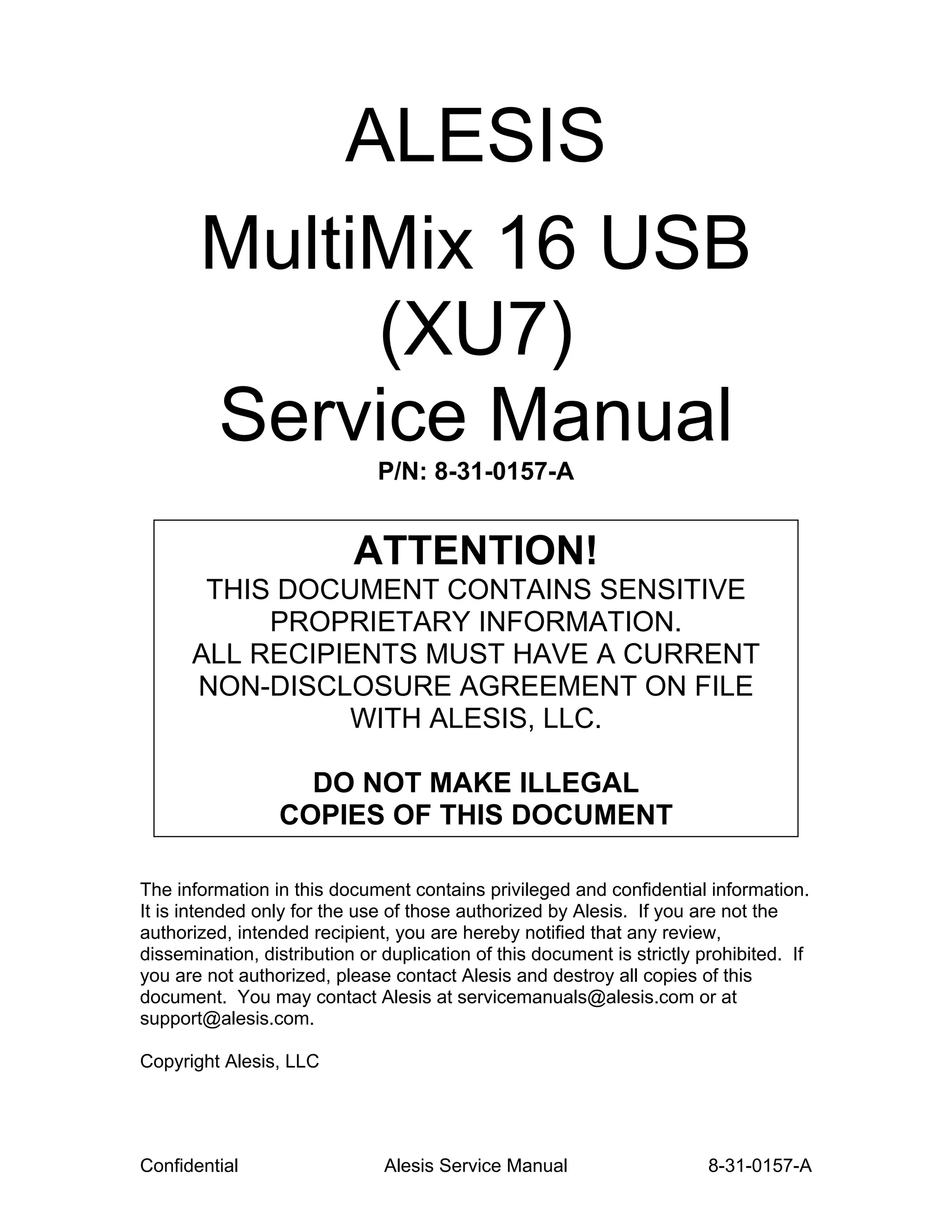 Alesis multimix 16 usb service manual | PDF