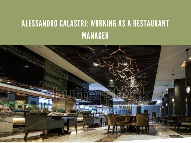 Alessandro calastri working as a restaurant manager | PDF