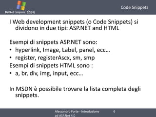 Alessandro Forte - ASP.Net 4.0 | PPT