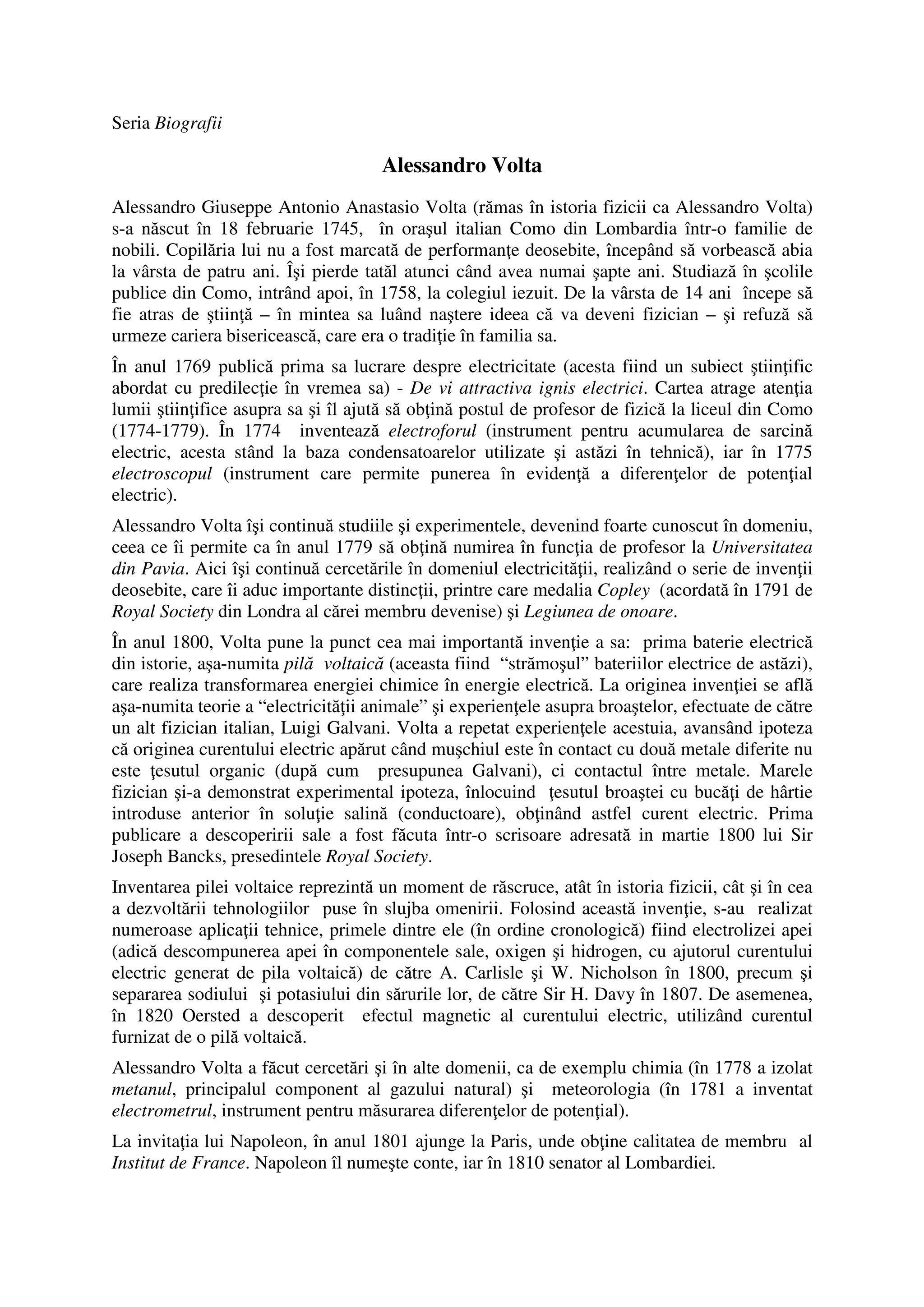 Alessandro Volta | PDF