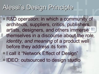 Innovation of Alessi | PPT