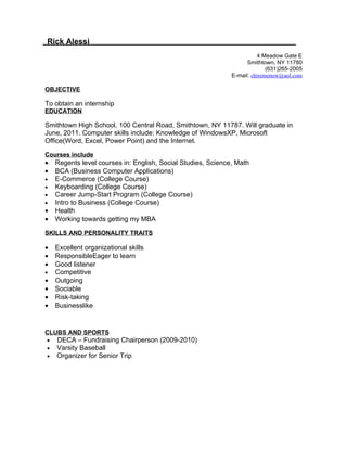 Alessi.. resume 2010 | DOC