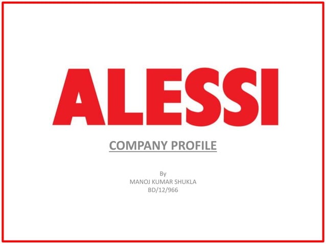 Alessi company profile | PPTX