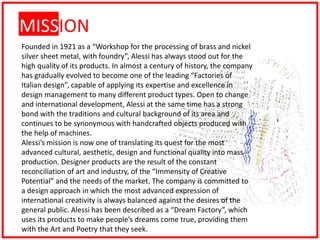 Alessi company profile | PPT