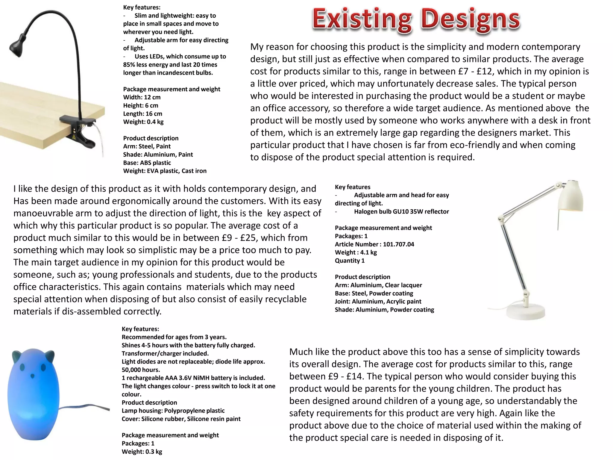 Alessi inspired lamp and desk tidy | PPT