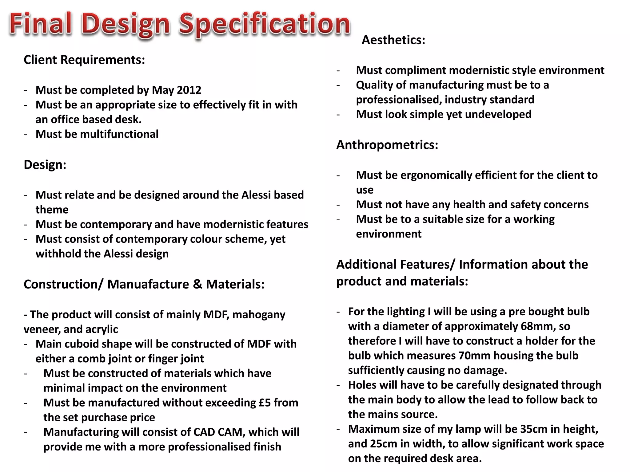 Alessi inspired lamp and desk tidy | PDF | Candle and Soap Making ...