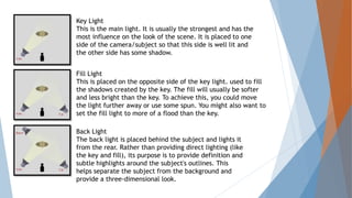 A lesson in lighting for Photos and Film | PPTX | Cameras and ...