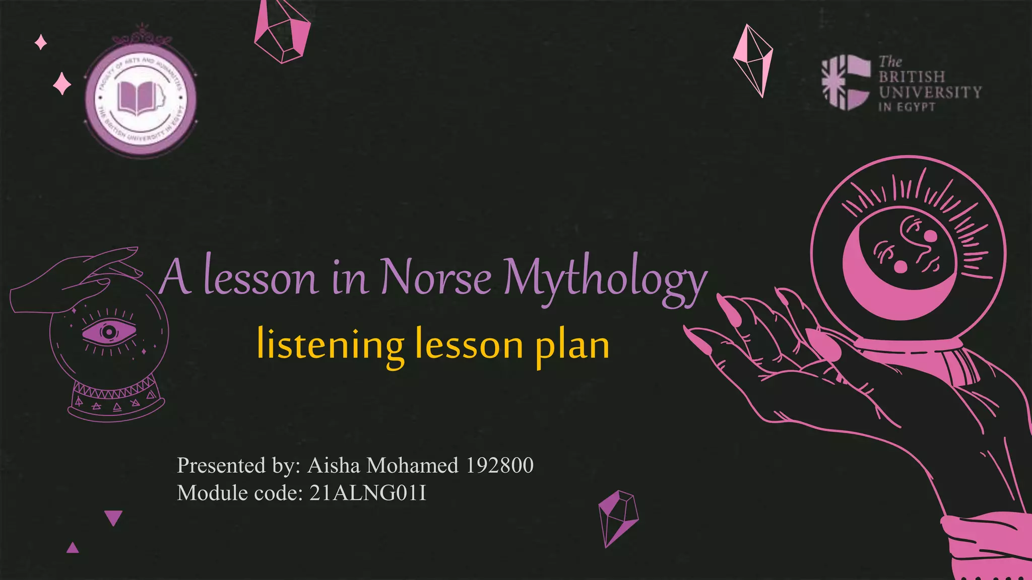English Listening lesson plan on Norse Mythology | PPTX