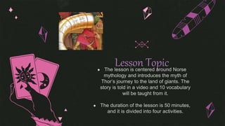 English Listening lesson plan on Norse Mythology | PPT