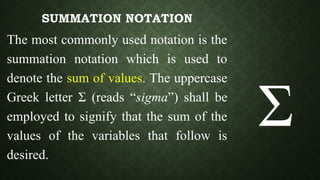 A lesson in Statistics Summation notation.pptx