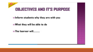 Lesson planning how to create it. SMART objectives | PPTX