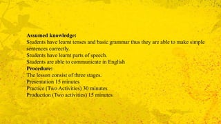 A lesson plan for noun and verb phrase | PPTX