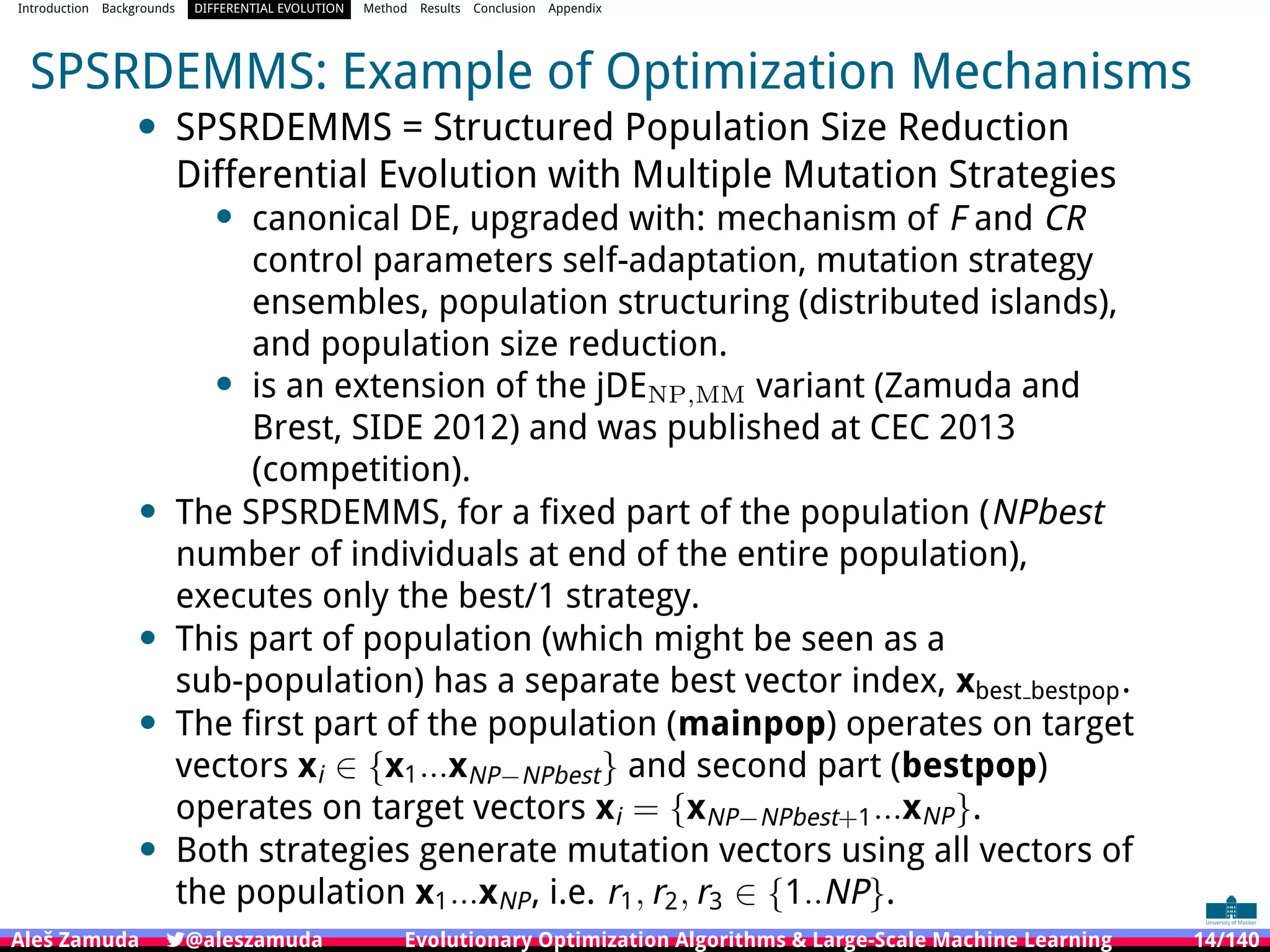 Evolutionary Optimization Algorithms And Large Scale Machine Learning