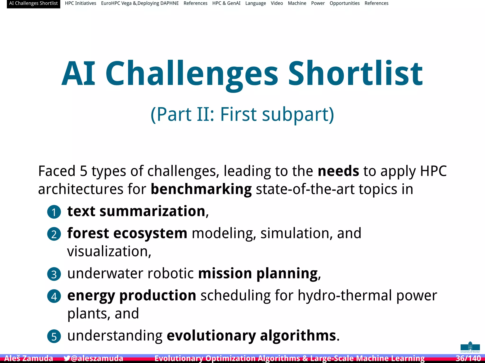 Evolutionary Optimization Algorithms And Large Scale Machine Learning