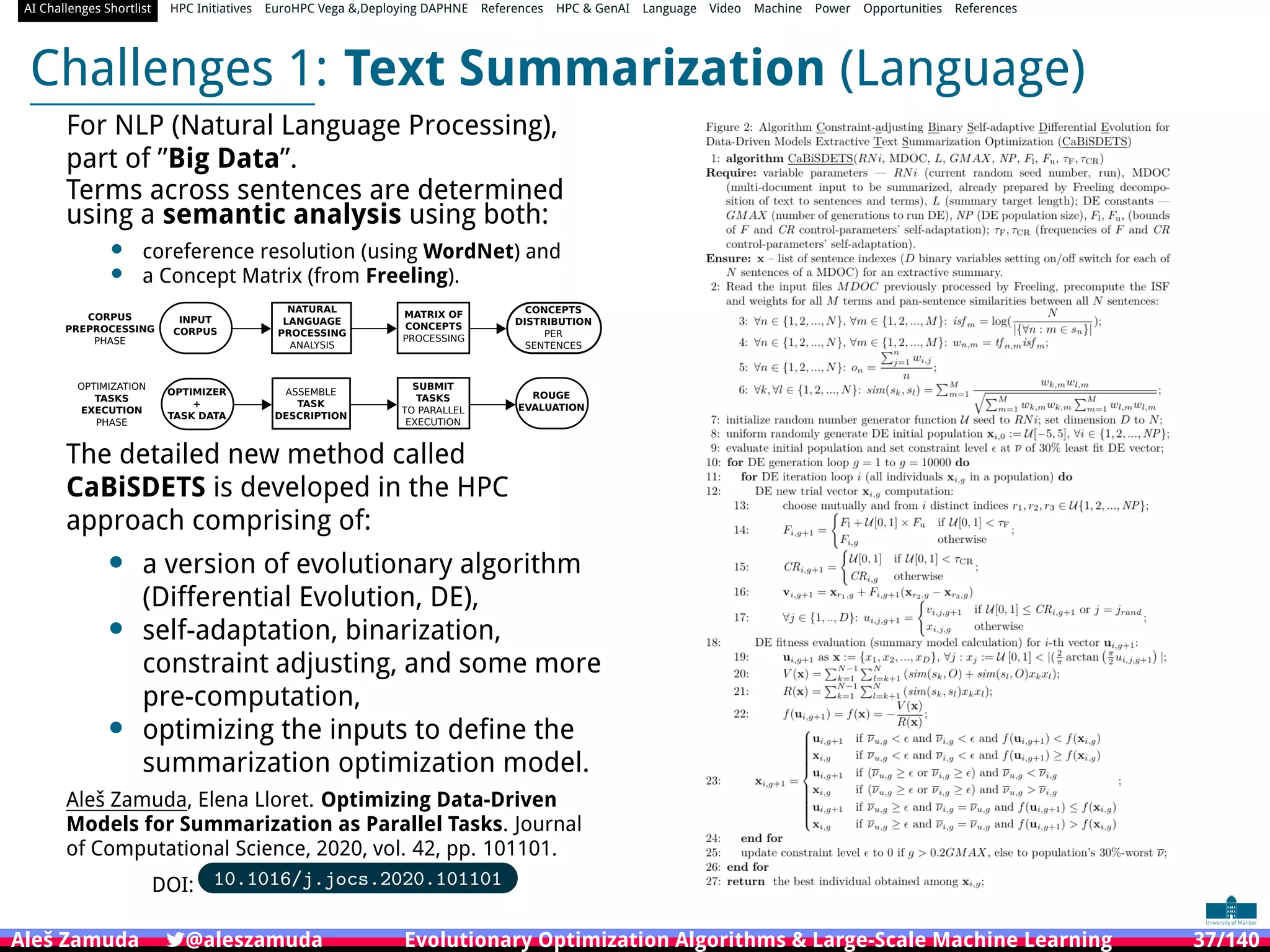 Evolutionary Optimization Algorithms And Large Scale Machine Learning