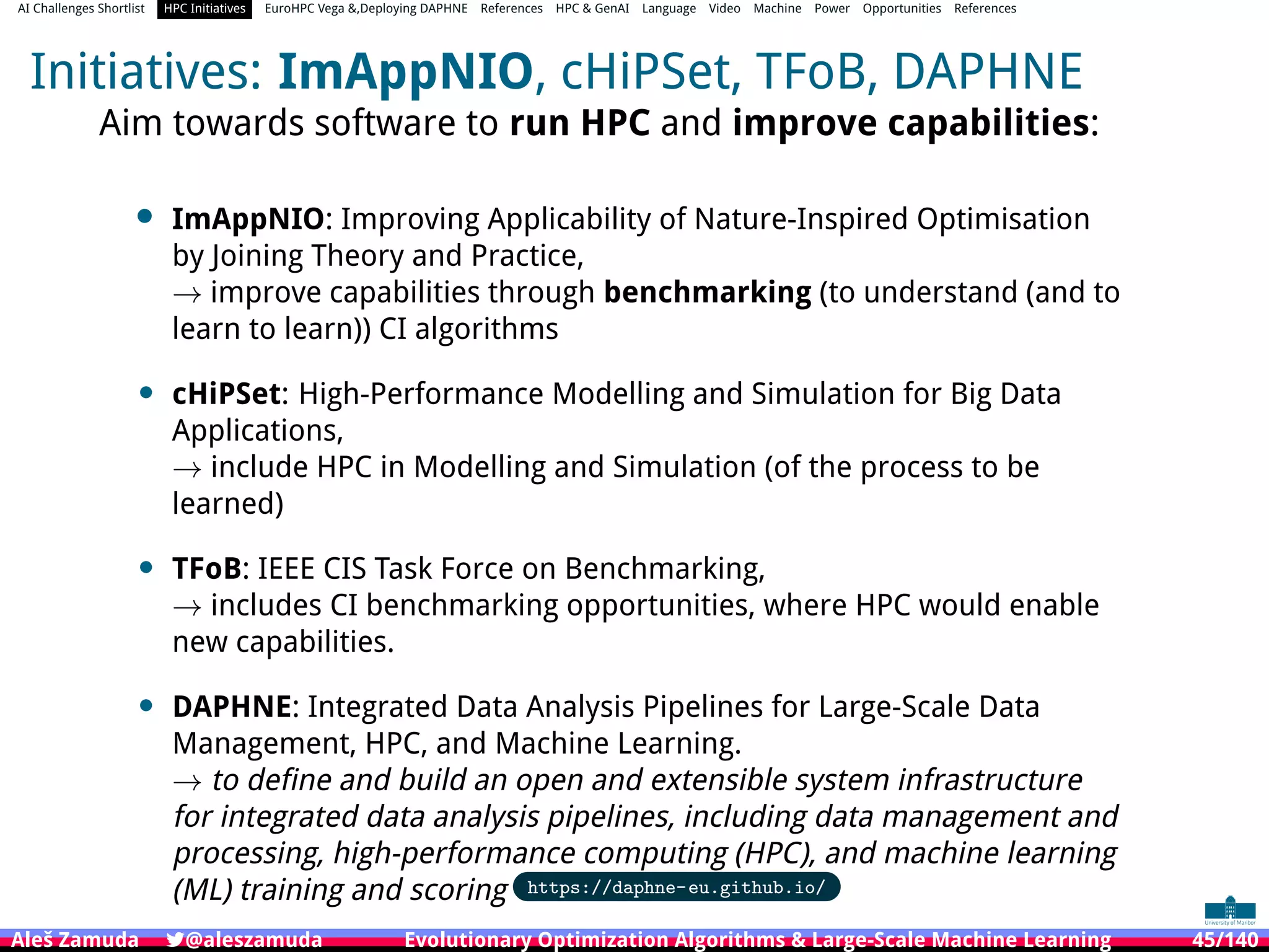 Evolutionary Optimization Algorithms And Large Scale Machine Learning