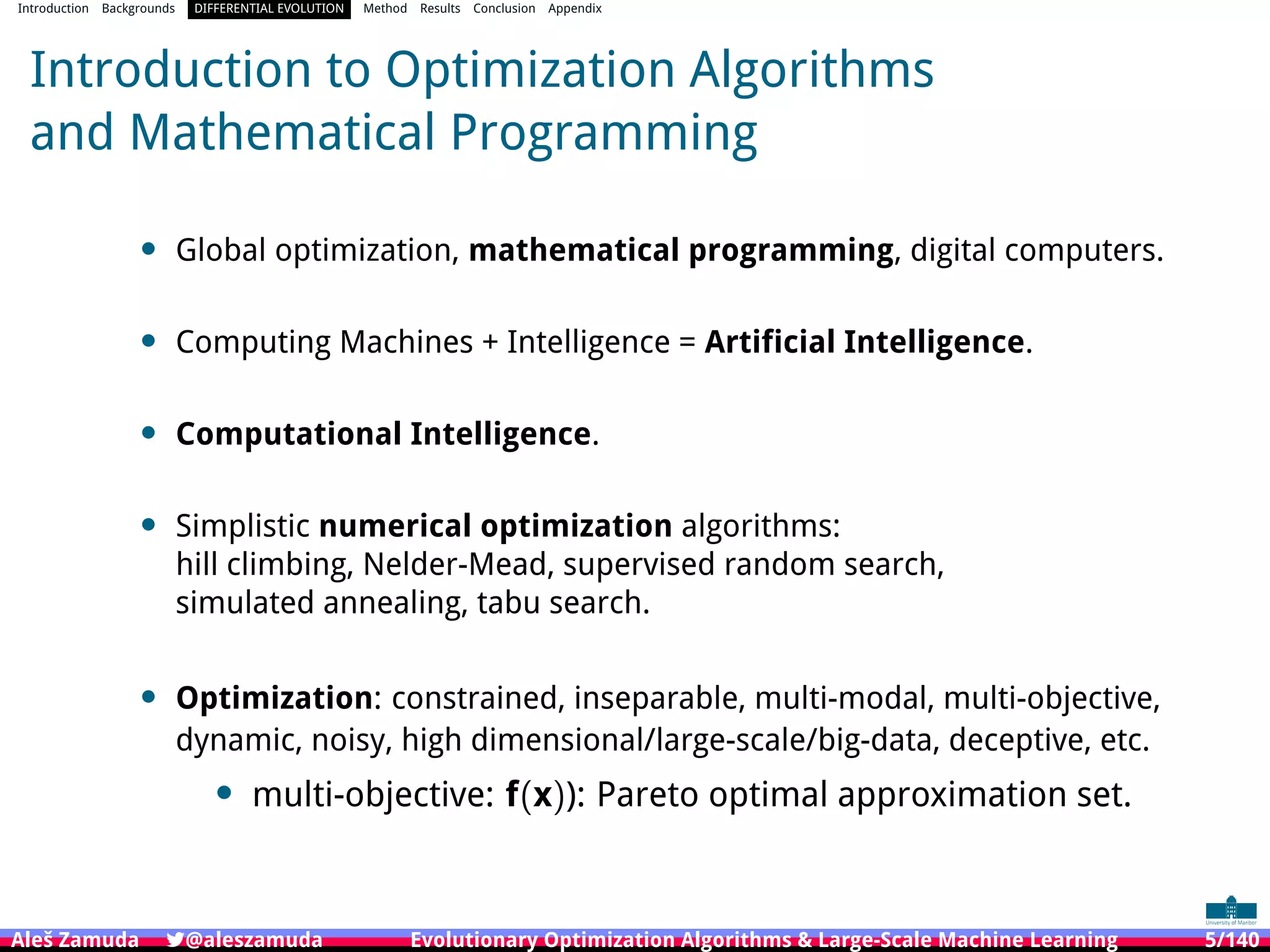 Evolutionary Optimization Algorithms And Large Scale Machine Learning Pdf Genetics Science