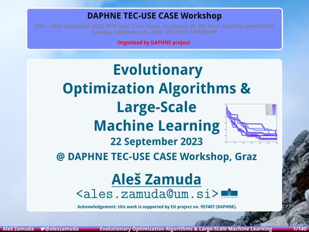Evolutionary Optimization Algorithms And Large Scale Machine Learning Pdf Genetics Science