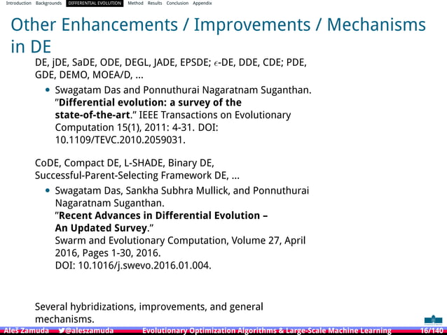 Evolutionary Optimization Algorithms And Large Scale Machine Learning