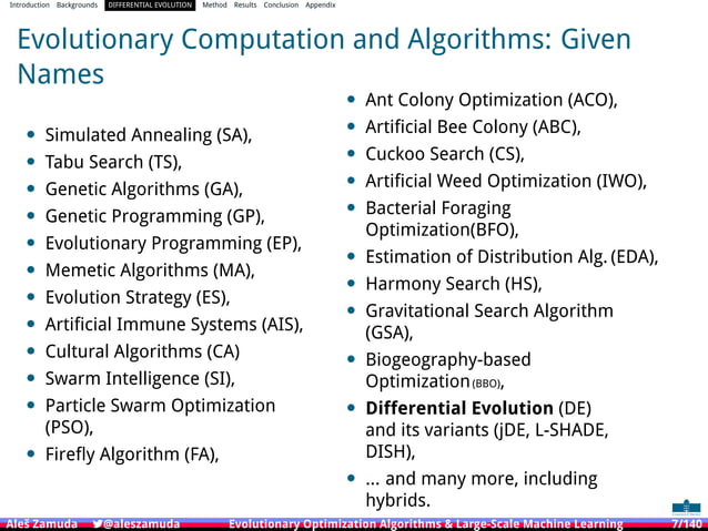Evolutionary Optimization Algorithms & Large-Scale Machine Learning | PPT Evolutionary Optimization Algorithms & Large-Scale Machine Learning | PPT